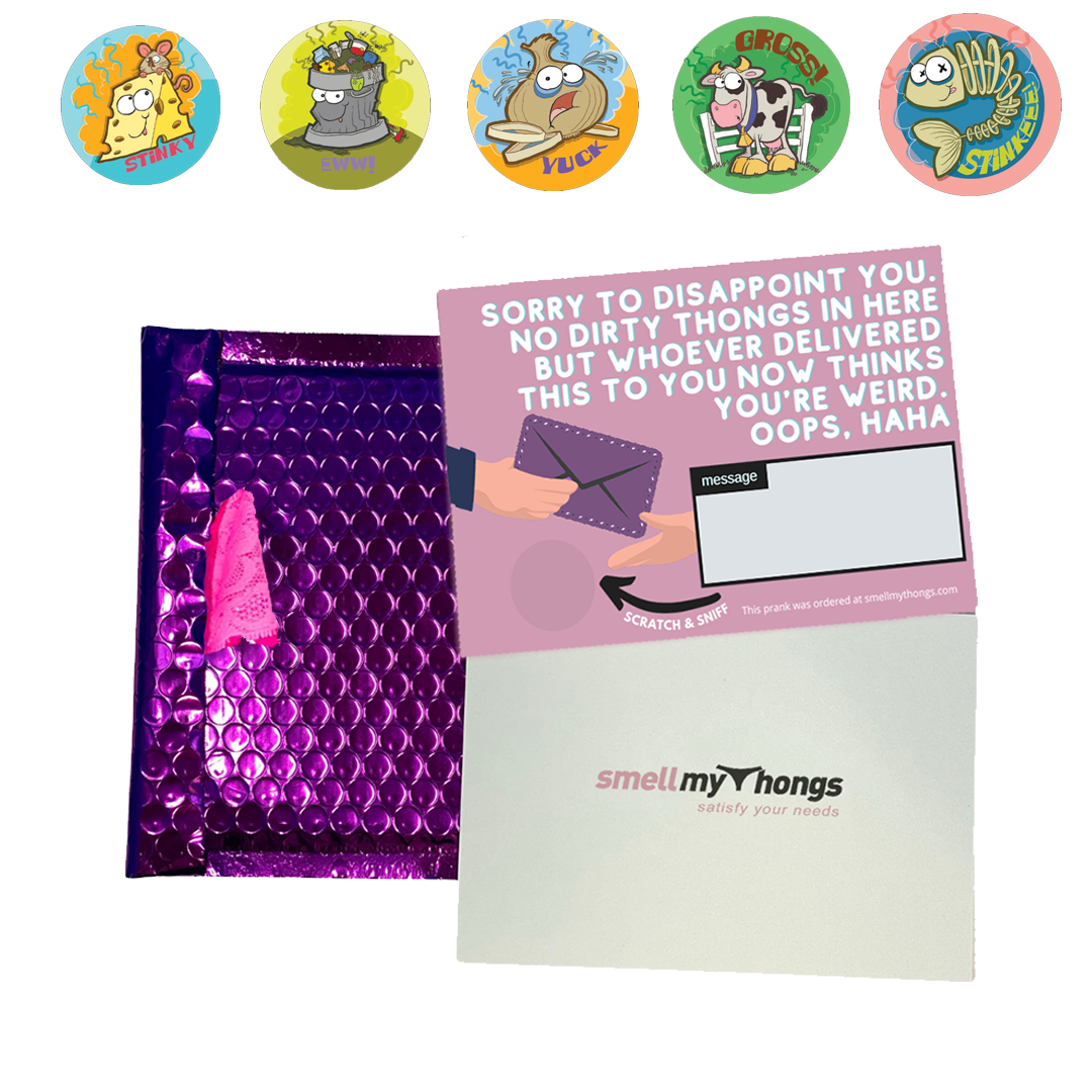 Scratch & Sniff Used Thong Prank Envelope - Smell My Thongs